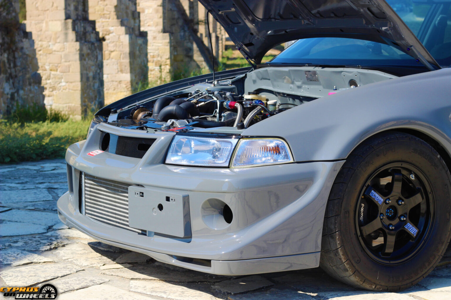 A 1000 whp Mitsubishi Lancer Evolution In Nardo Grey.