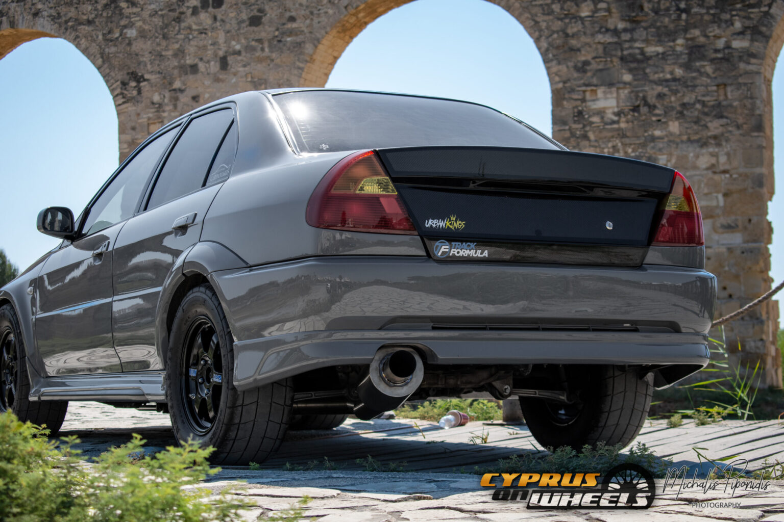 A 1000 whp Mitsubishi Lancer Evolution In Nardo Grey.